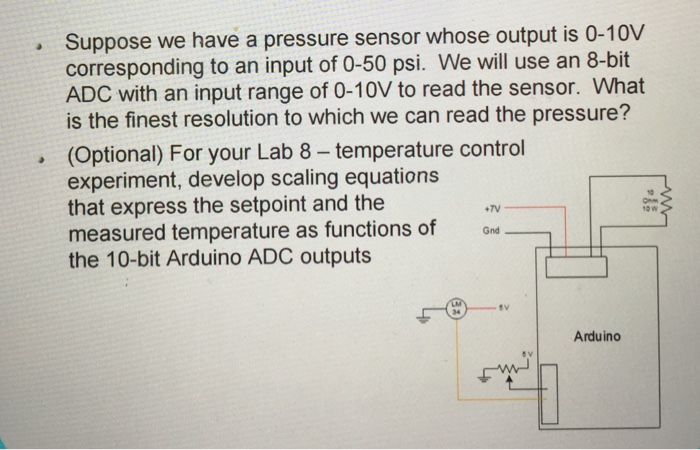 Solved Suppose we have a pressure sensor whose output is | Chegg.com