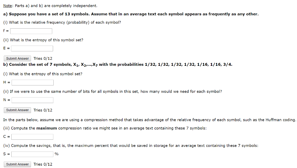Solved Suppose you have a set of 13 symbols. Assume that in | Chegg.com