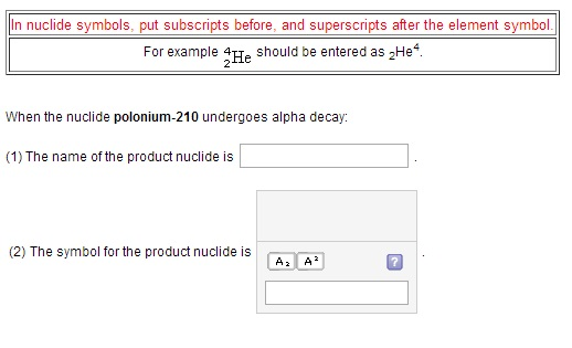 Solved In nuclide symbols, put subscripts before, and | Chegg.com