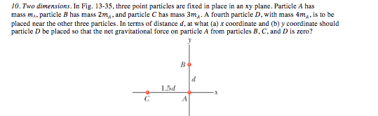 Solved Two dimensions. In Fig. 13-35, three point particles | Chegg.com