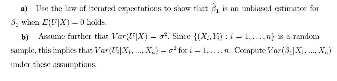 Solved Use The Law Of Iterated Expectations To Show That