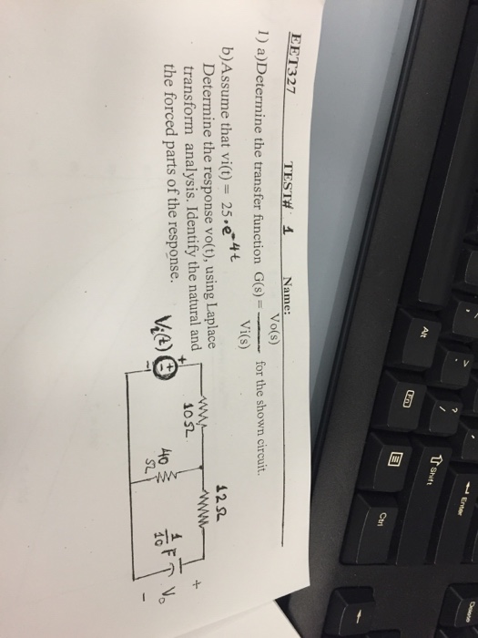 Solved Determine the transfer function G(s)V0(s)/Vi(s) for | Chegg.com