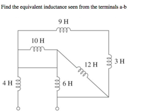 Solved Find the equivalent inductance seen from the | Chegg.com