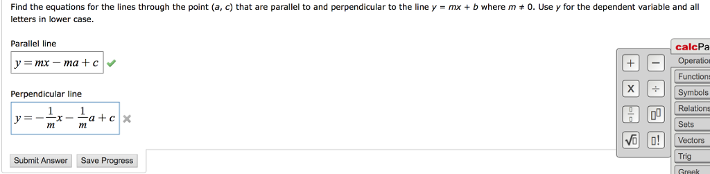 Solved Find the equations for the lines through the point | Chegg.com