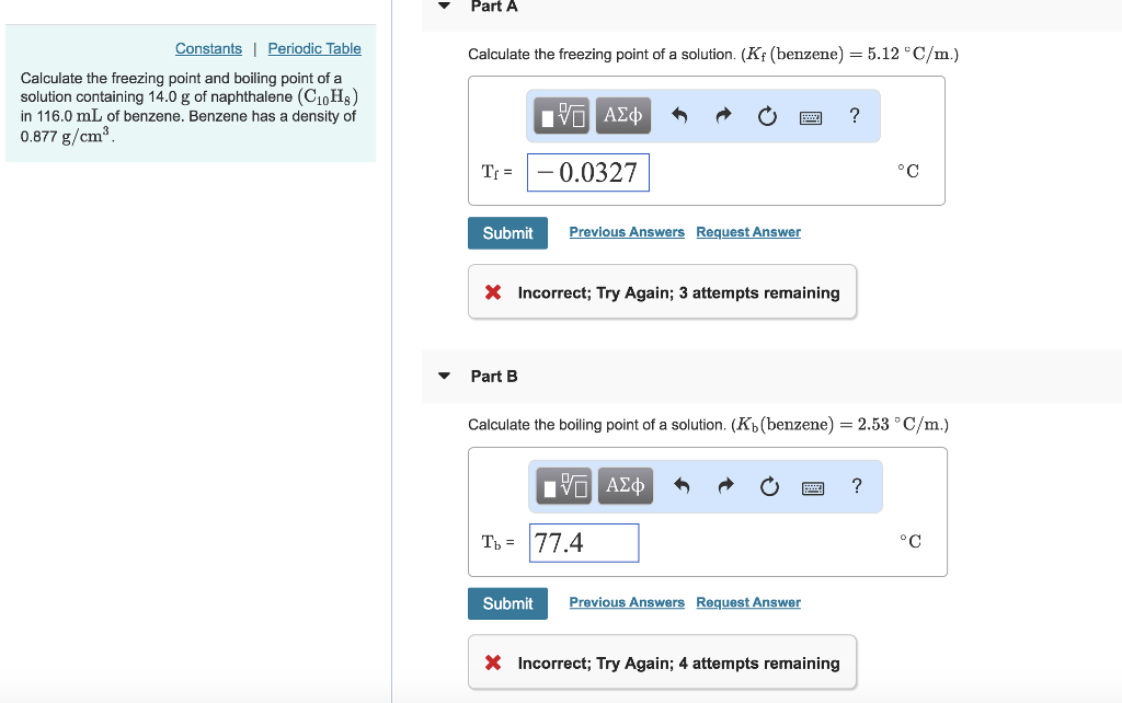 Solved Part A Constants | Periodic Table Calculate the | Chegg.com