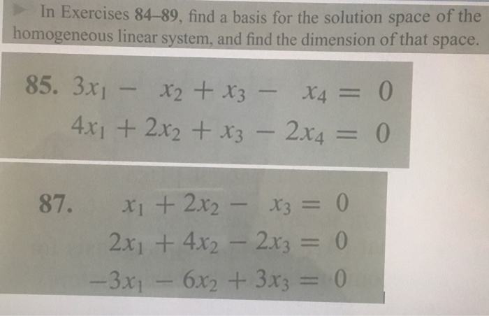 Solved Find a basis for the solution space of the | Chegg.com