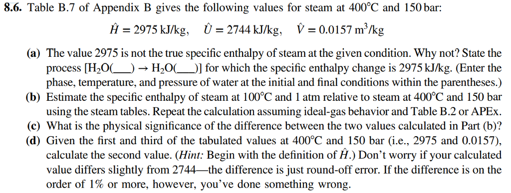 8.6. Table B.7 of Appendix B gives the following | Chegg.com