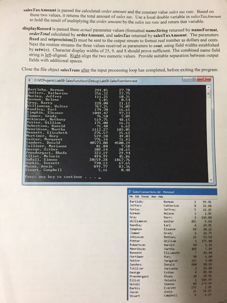 Solved lumming Pundamentals Assign09- SalesFunctions Sales | Chegg.com