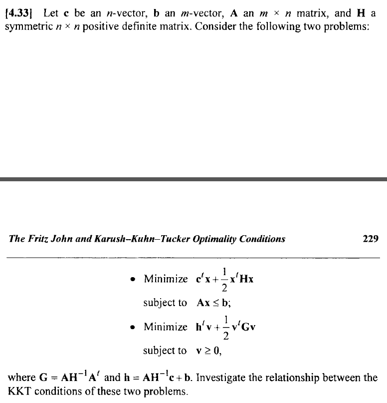 KKT conditions are Primal Feasiblity, Dual | Chegg.com