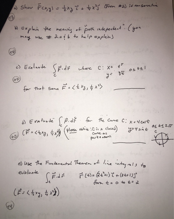 Solved Show vector F(x, y)=1/2xy vector i+1/4 x^2 vector j | Chegg.com