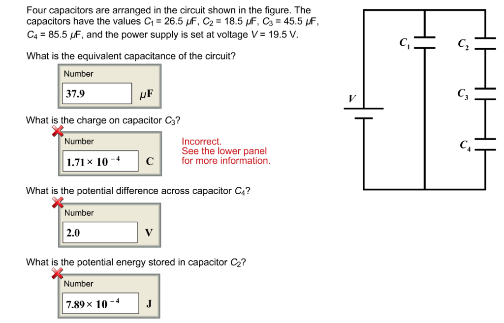 Solved Four capacitors are arranged in the circuit shown in | Chegg.com