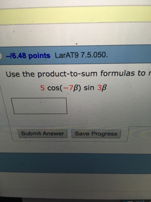 Solved 1) Use the product-to-sum formulas to rewrite the | Chegg.com