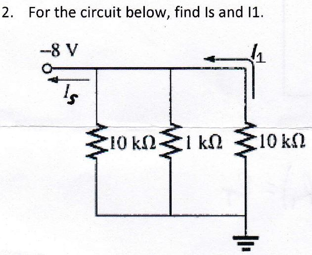 Solved For the circuit below, find Is and I1. | Chegg.com