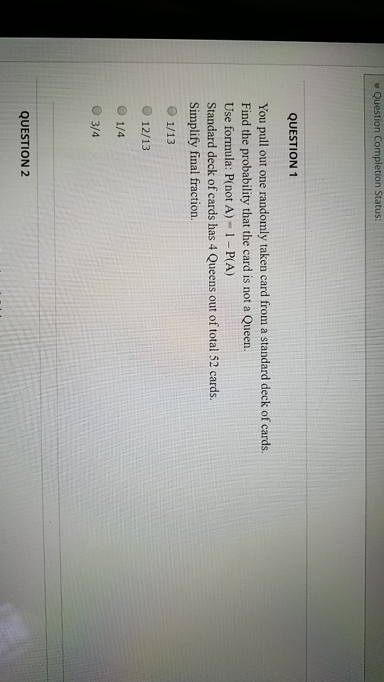 Solved Question Completion Status QUESTION 1 You pull out | Chegg.com