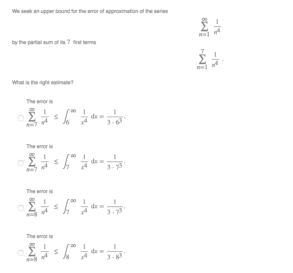 Solved We seek an upper bound for the error of approximation | Chegg.com