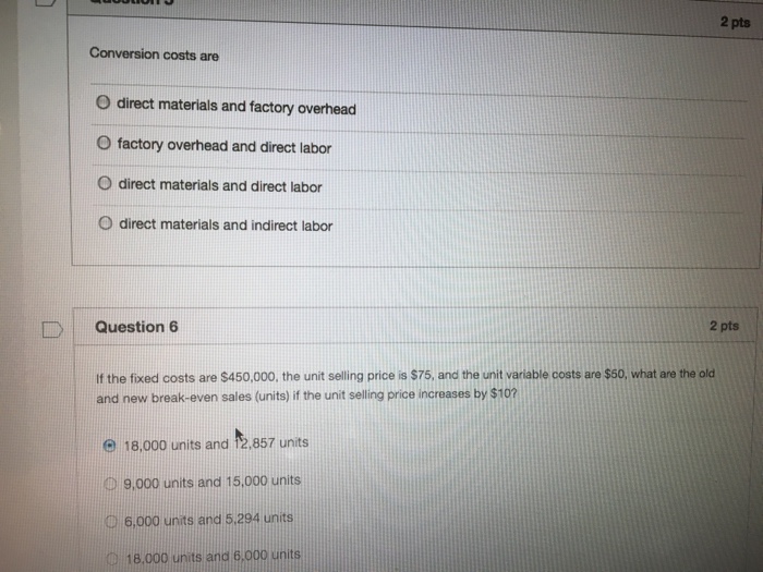 Solved Conversion costs are direct materials and factory | Chegg.com