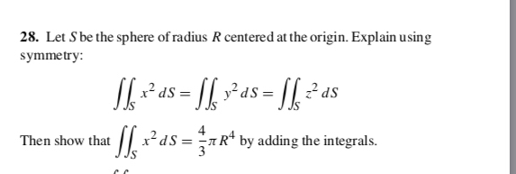 Solved 28. Let Sbe the sphere of radius R centered at the | Chegg.com