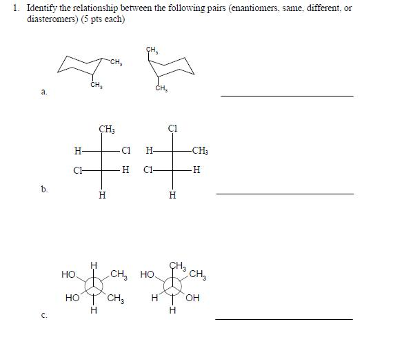 Solved Identify the relationship between the following pairs | Chegg.com