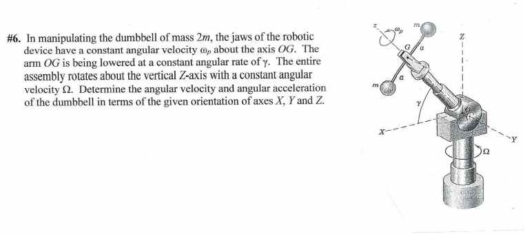 #6. In manipulating the dumbbell of mass 2m, the jaws | Chegg.com