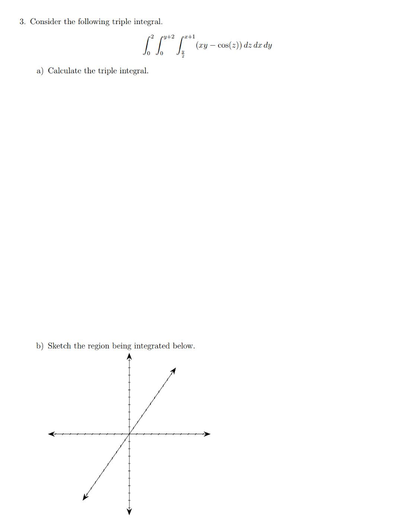 Solved 3. Consider the following triple integral. +1 (xy - | Chegg.com Solved 3. Consider the following triple integral. +1 (xy - | Chegg.com