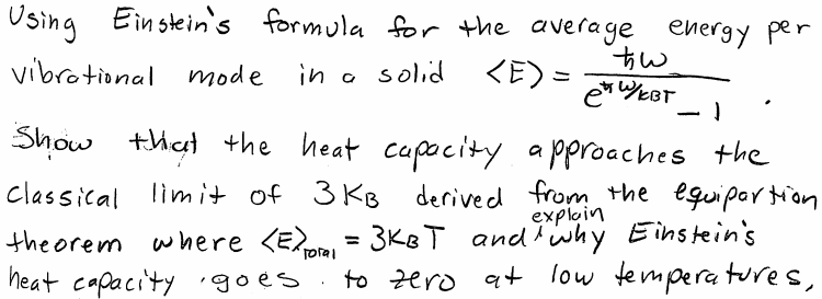 Solved Using Einstein's formula for the average energy per | Chegg.com