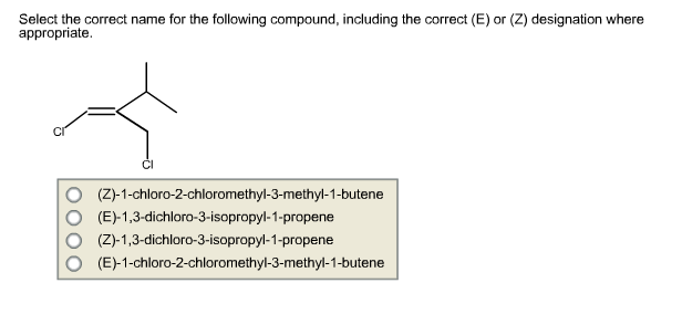 Solved Select the correct name for the following compound, | Chegg.com