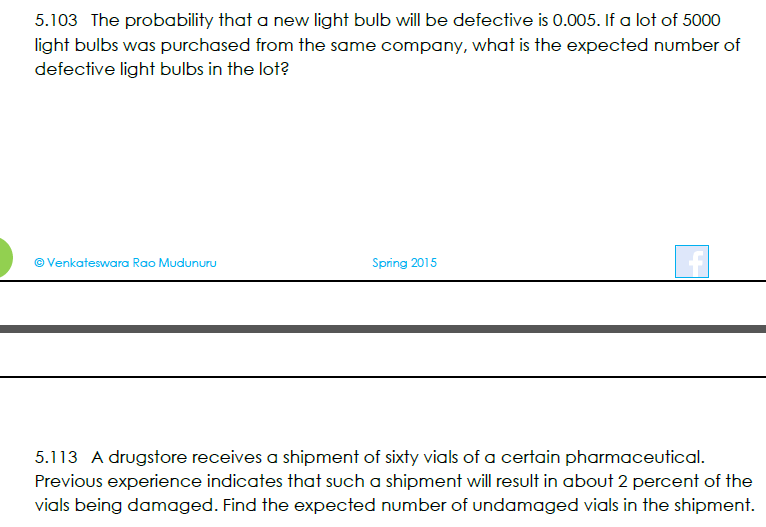 Solved 5.103 The probability that a new light bulb will be | Chegg.com