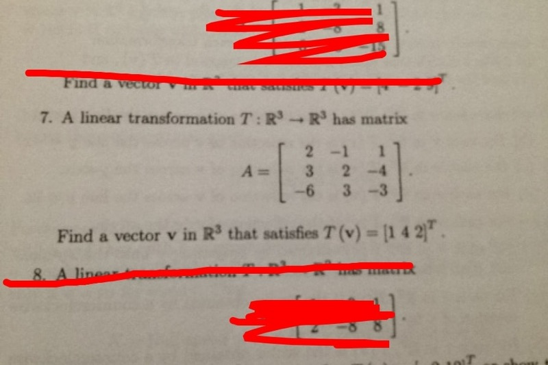 Solved A linear transformation T: R3 rightarrow R3 has | Chegg.com
