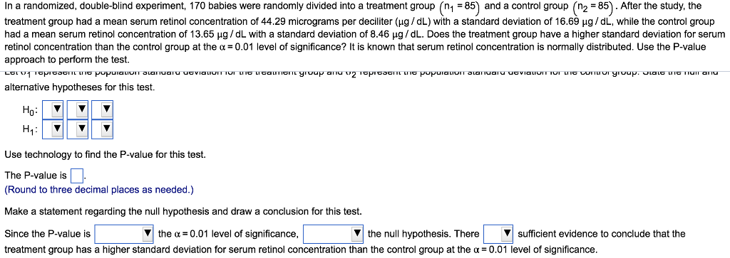 Solved In a randomized, double-blind experiment, 170 babies | Chegg.com