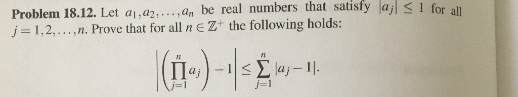 Solved Let a_1, a_2, .., a_n be real numbers that satisfy | Chegg.com