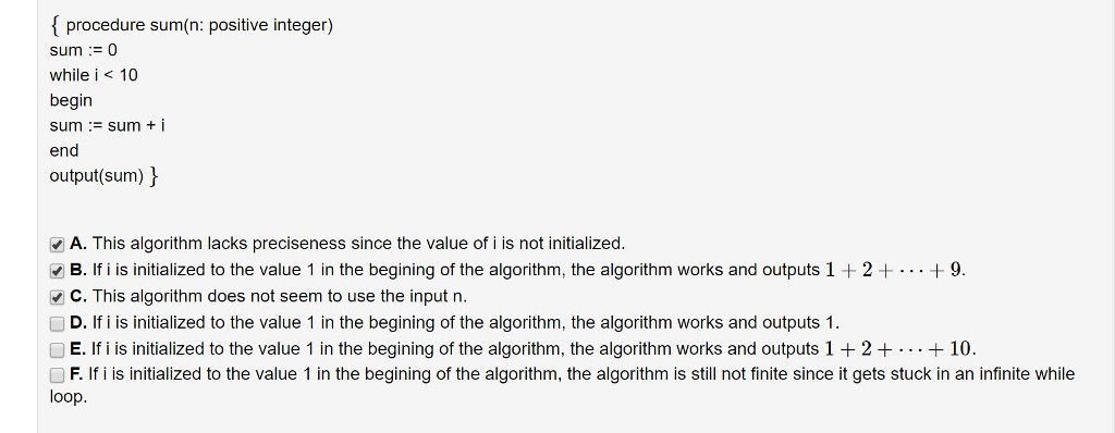 Solved (1 point) Check ALL correct statments about the | Chegg.com