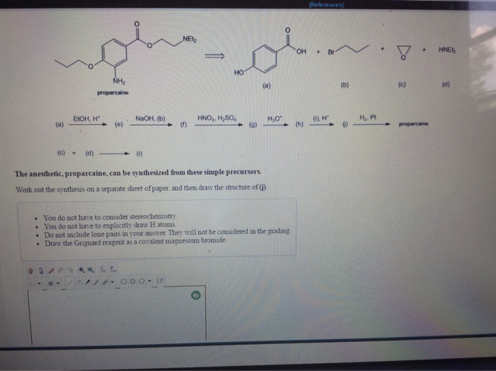 Solved The anesthetic, proparcaine. can be synthesized | Chegg.com