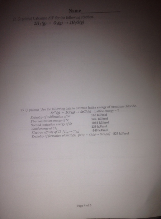 Solved Calculate DeltaH degree for the following reaction. | Chegg.com