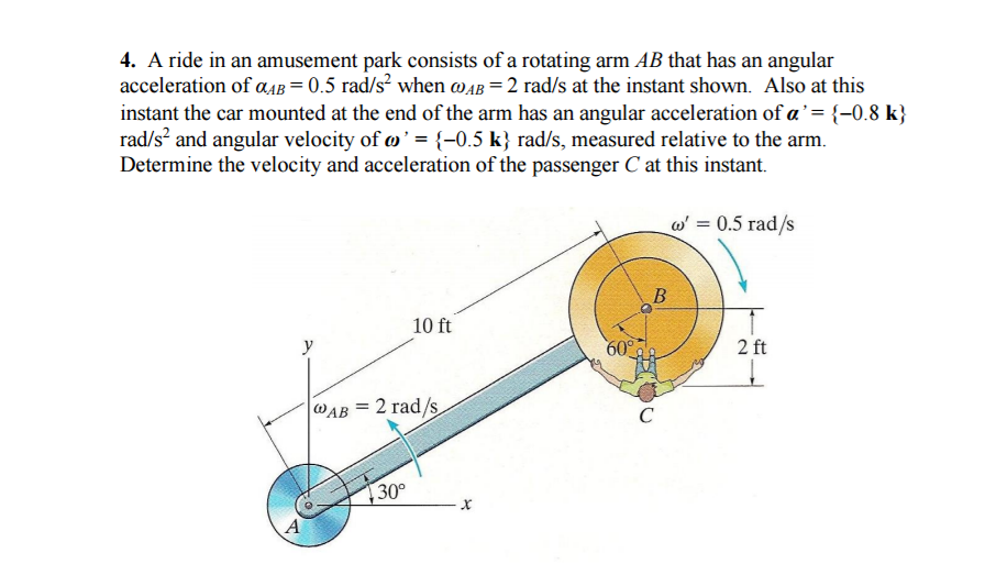 Solved A ride in an amusement park consists of a rotating | Chegg.com