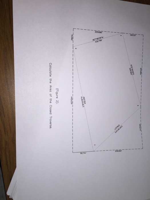 Solved Calculate the area of the closed Traverse. | Chegg.com