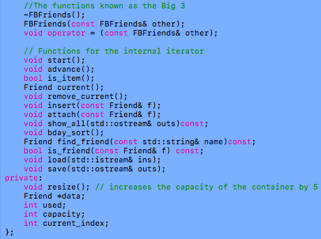 Solved How to write the Big 3 and resize function for this | Chegg.com