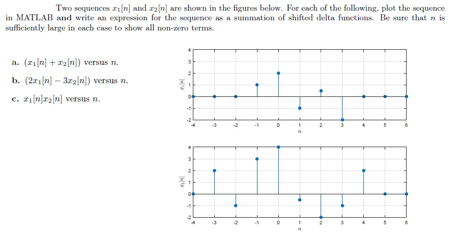 Solved Two sequences ri[n] and r2[n] are shown in the | Chegg.com