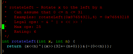 Solved * rotateLeft - Rotate x to the left by n can assume | Chegg.com