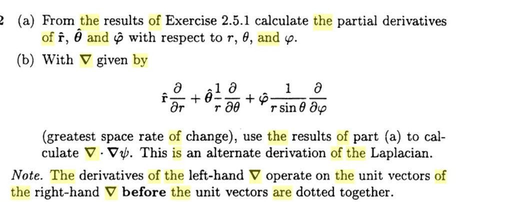 Solved 1 Resolve the spherical polar unit vectors into their | Chegg.com