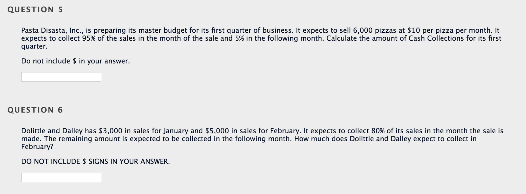 Solved Pasta Disasta, Inc., is preparing its master budget | Chegg.com