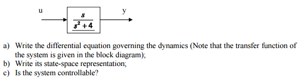 Solved a) Write the differential equation governing the | Chegg.com