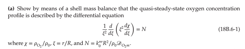 Solved Please do shell mass balance for this problem from | Chegg.com