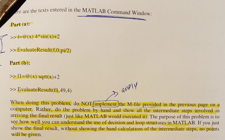 Solved Assigned: 09/11/17 Problem 1: A MATLAB function file | Chegg.com