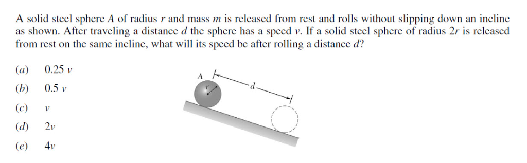 Solved A solid steel sphere A of radius r and mass m is | Chegg.com