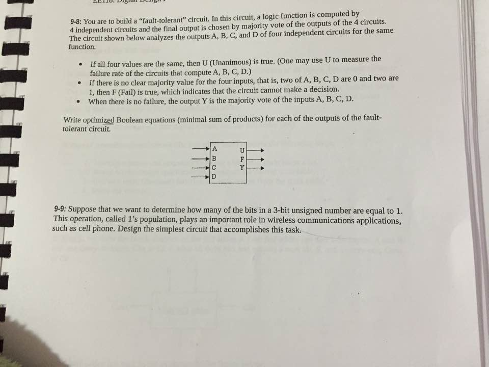 Solved 9 8 You Are To Build A Fault Tolerant Circuit In