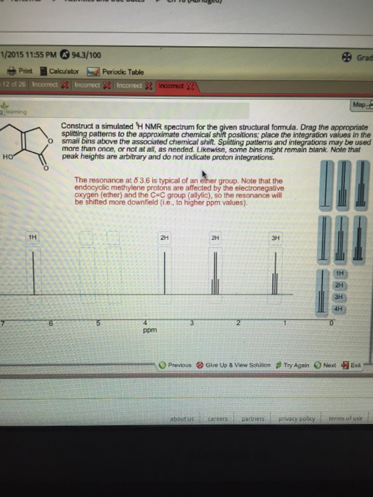 Solved Construct a simulated 1H NMR Spectrum for the given | Chegg.com Solved Construct a simulated 1H NMR Spectrum for the given | Chegg.com