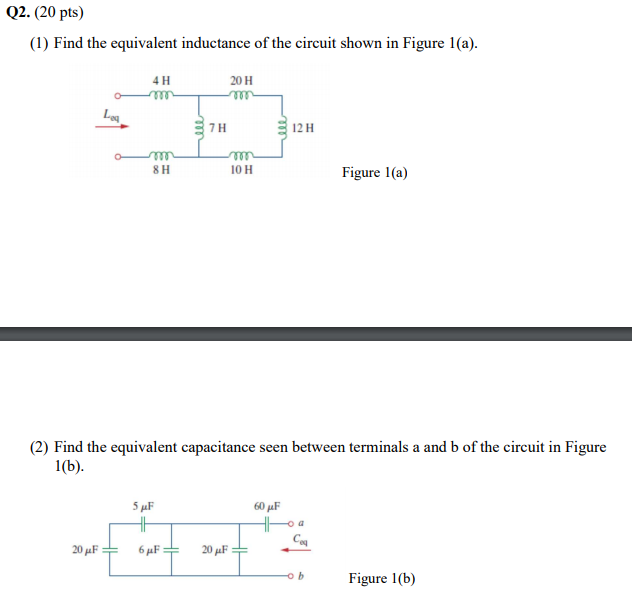 Solved Q2. (20 pts) (1) Find the equivalent inductance of | Chegg.com