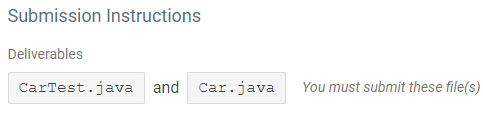 Solved Define a Car class. Write the class in NetBeans and | Chegg.com