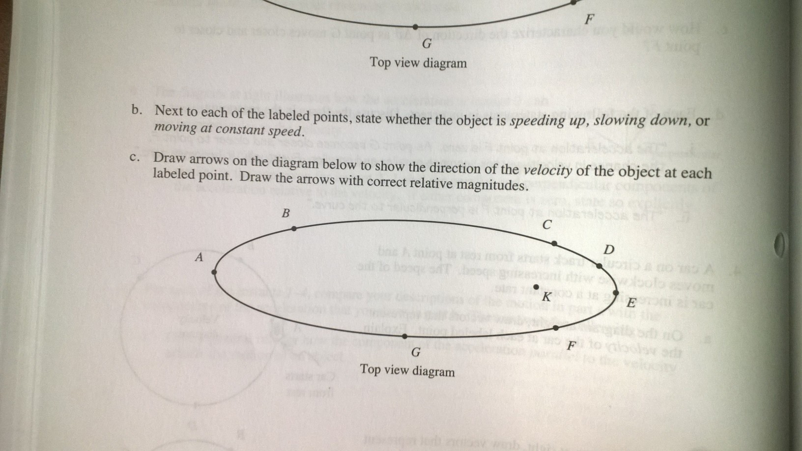 Solved b. Next to each of the labeled points, state whether | Chegg.com