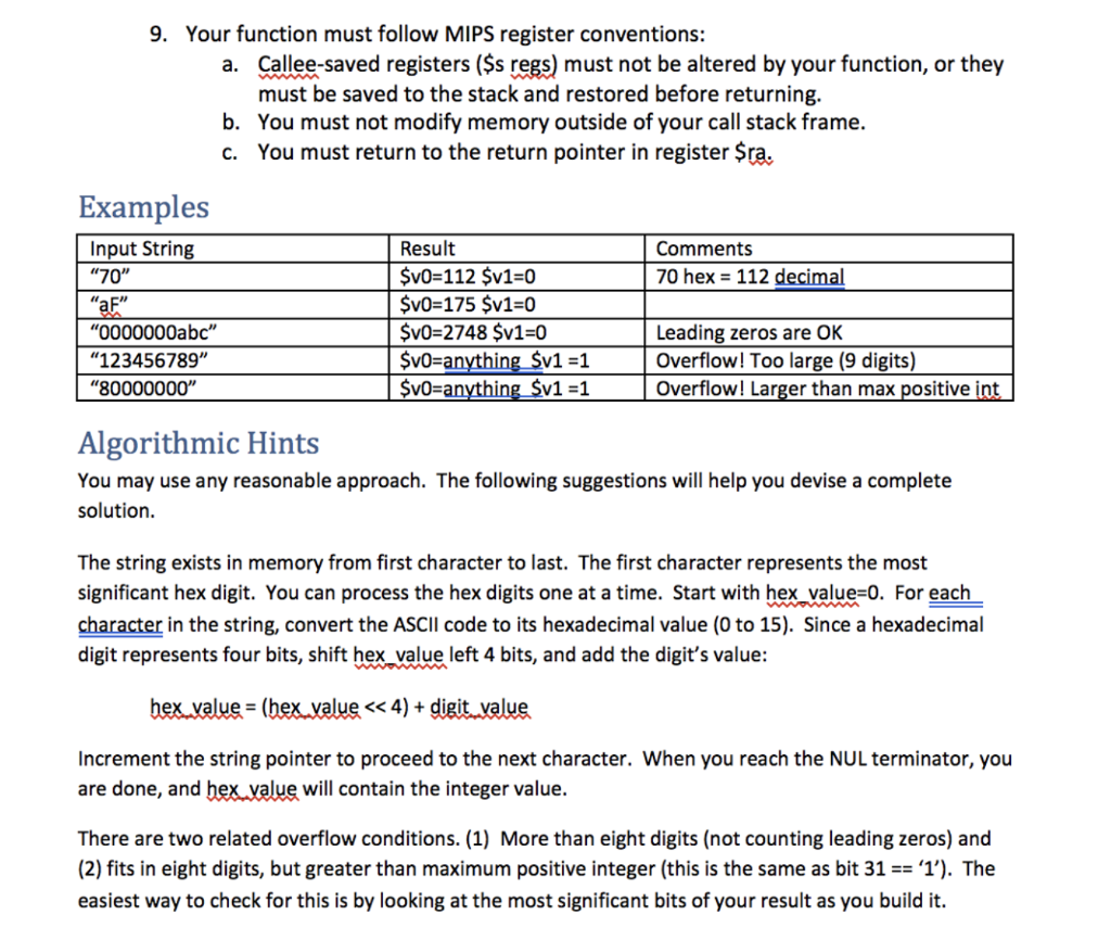 You are to write a function in MIPS assembly for use | Chegg.com